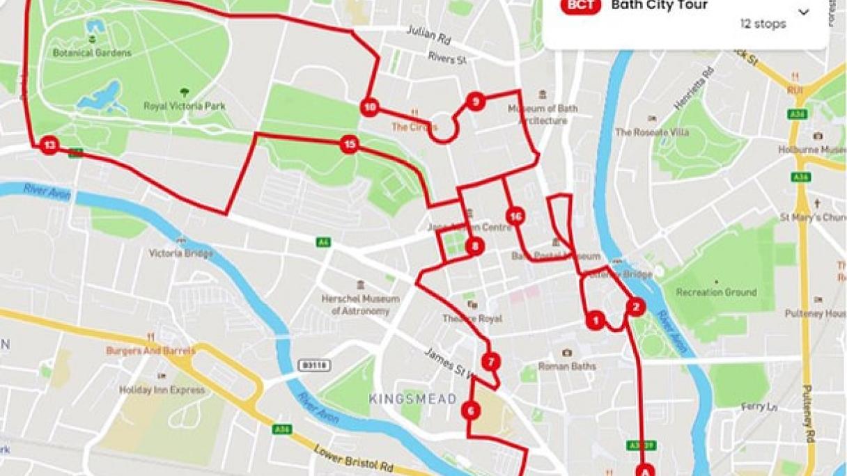 Tootbus Bath Discovery Hop-on, Hop-Off Tour