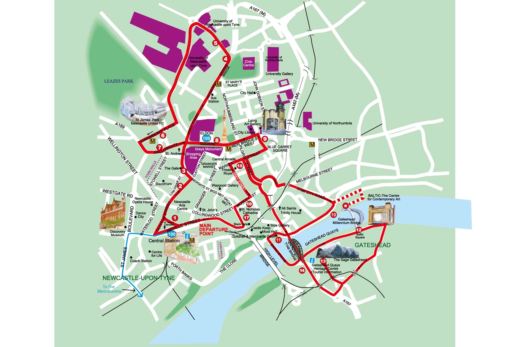 Newcastle And Gateshead Hop On Hop Off Tour